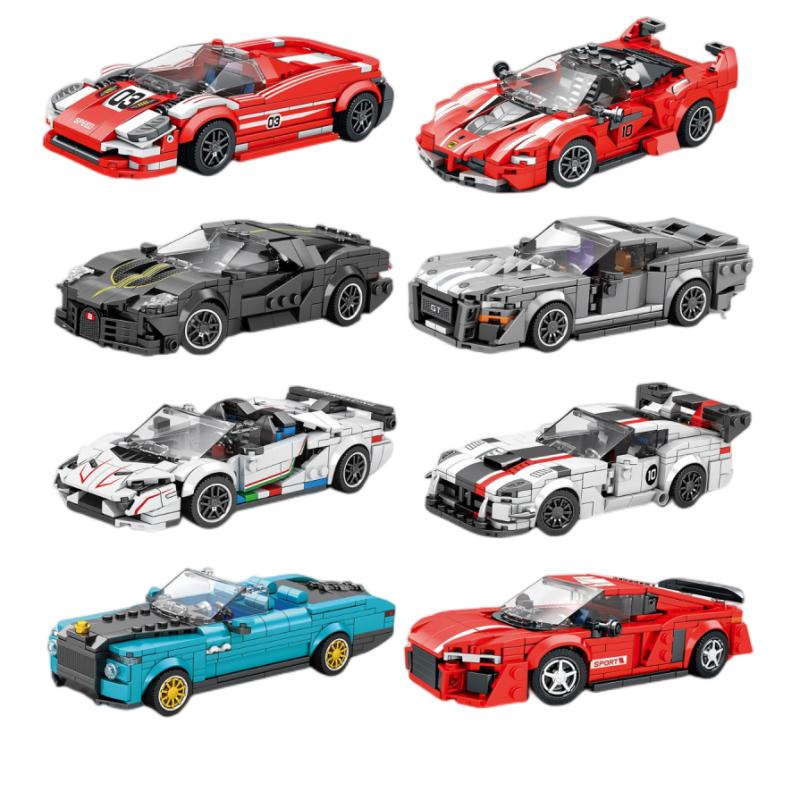 419pcs/set City Racing Speed Champions Sports Cars Model Building ...