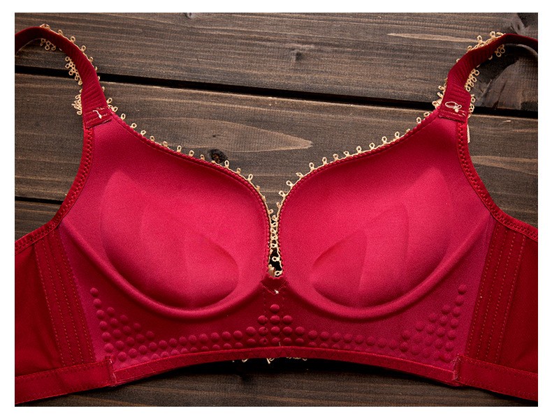 Happy Fox traceless Palace horizontal drawing women's bra thick ...