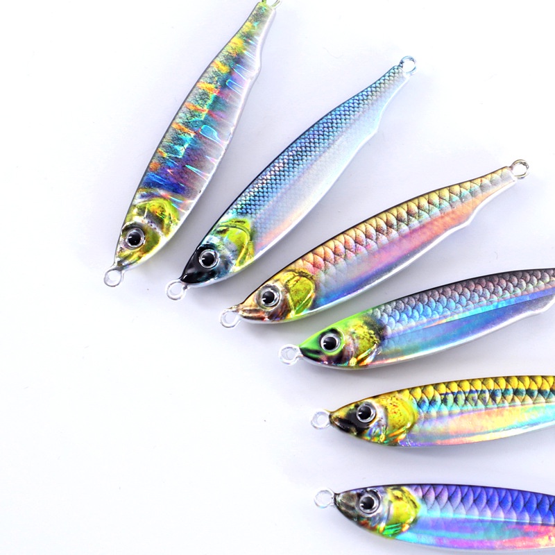 New 3D printed 7g 10g 20g 30g 40g 60g 80g lure fishing metal jig lure bait sea fishing metal jig ...