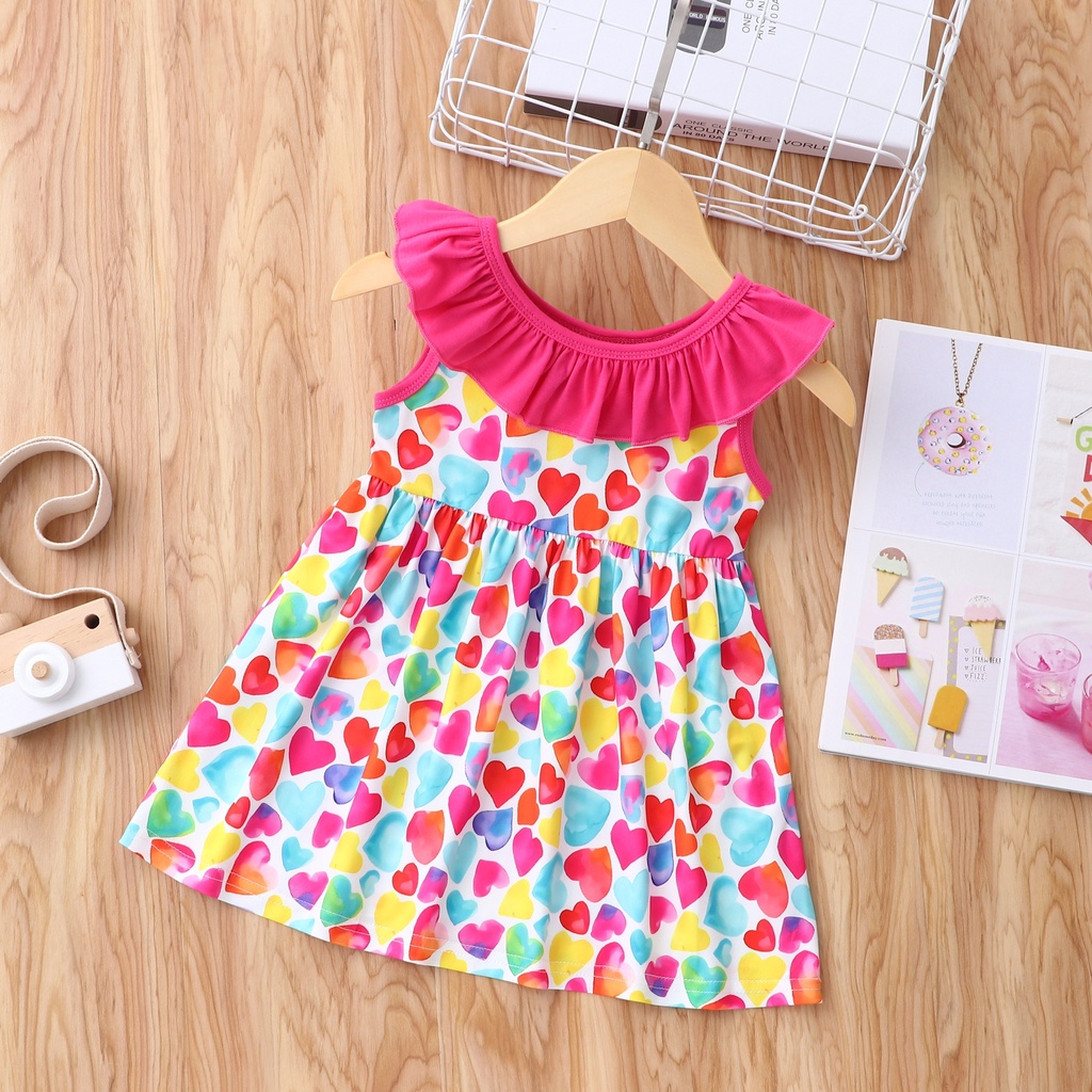 【Ready Stock】Dress Baby Girl 0-2 Years Old Casual Summer Sleeveless Newborn Dress Cute Fashion ...