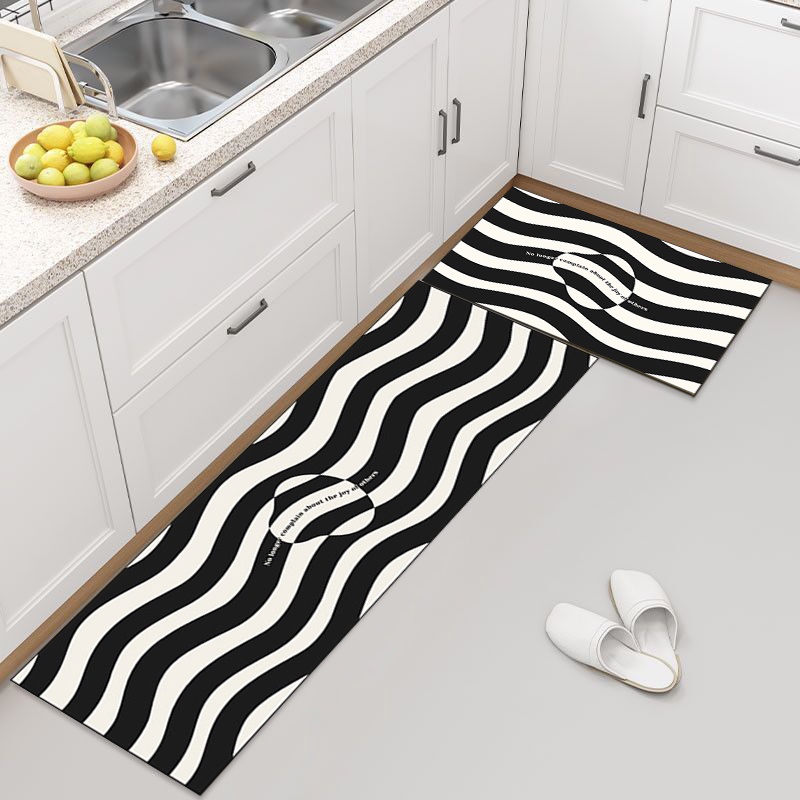 Kitchen Floor Mat Karpet Dapur Anti-slip Mat Retro Geometric Pattern ...
