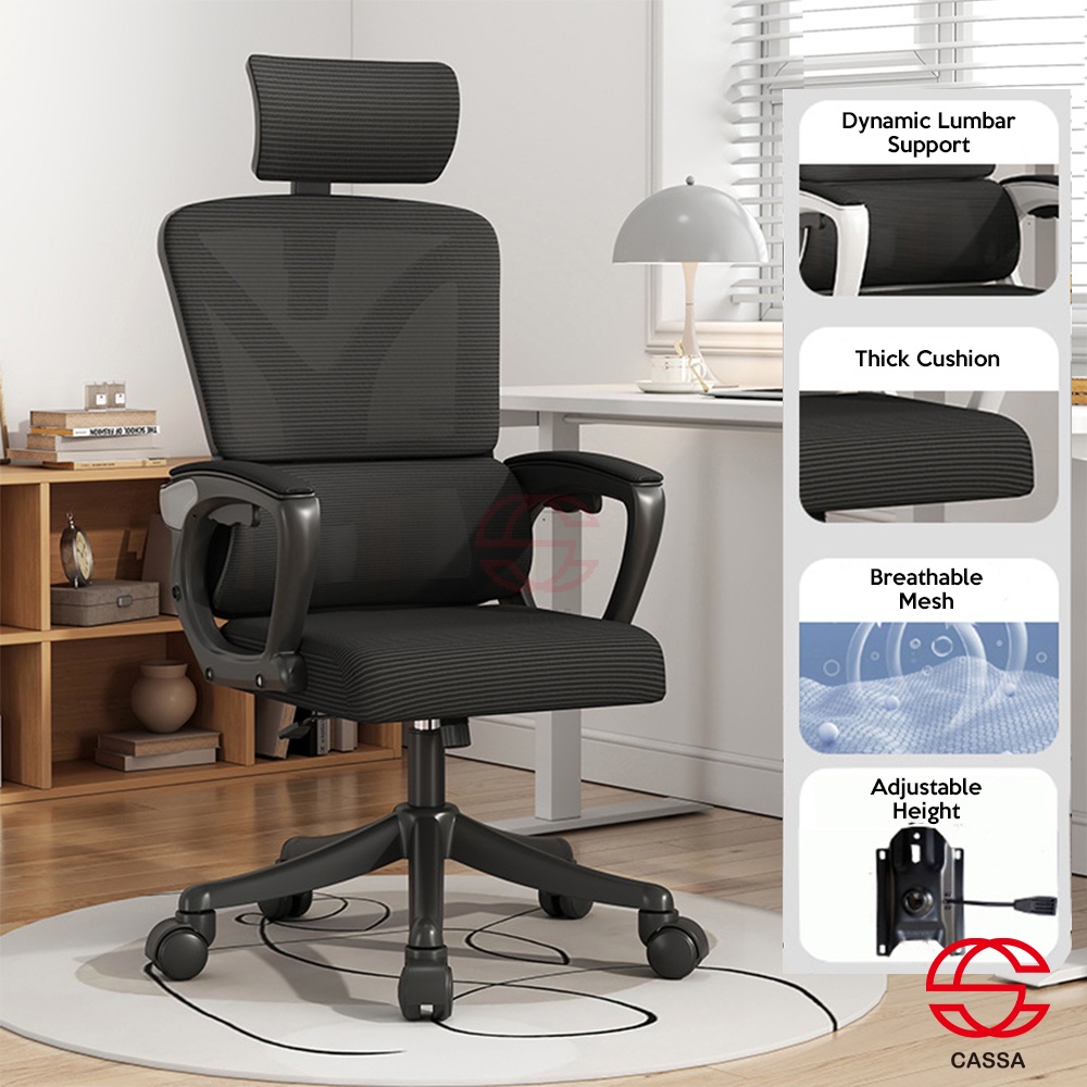 Cassa Jeep Ergonomic Mesh 360 Swivel High Back Office Chair with ...