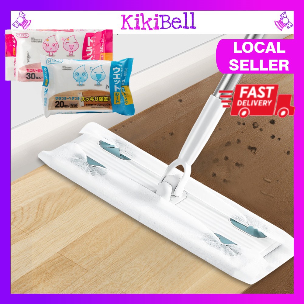 360° Mop Tisu Pakai Buang Wet Dry Wipe Tissue Wipes Kertas Pengelap ...