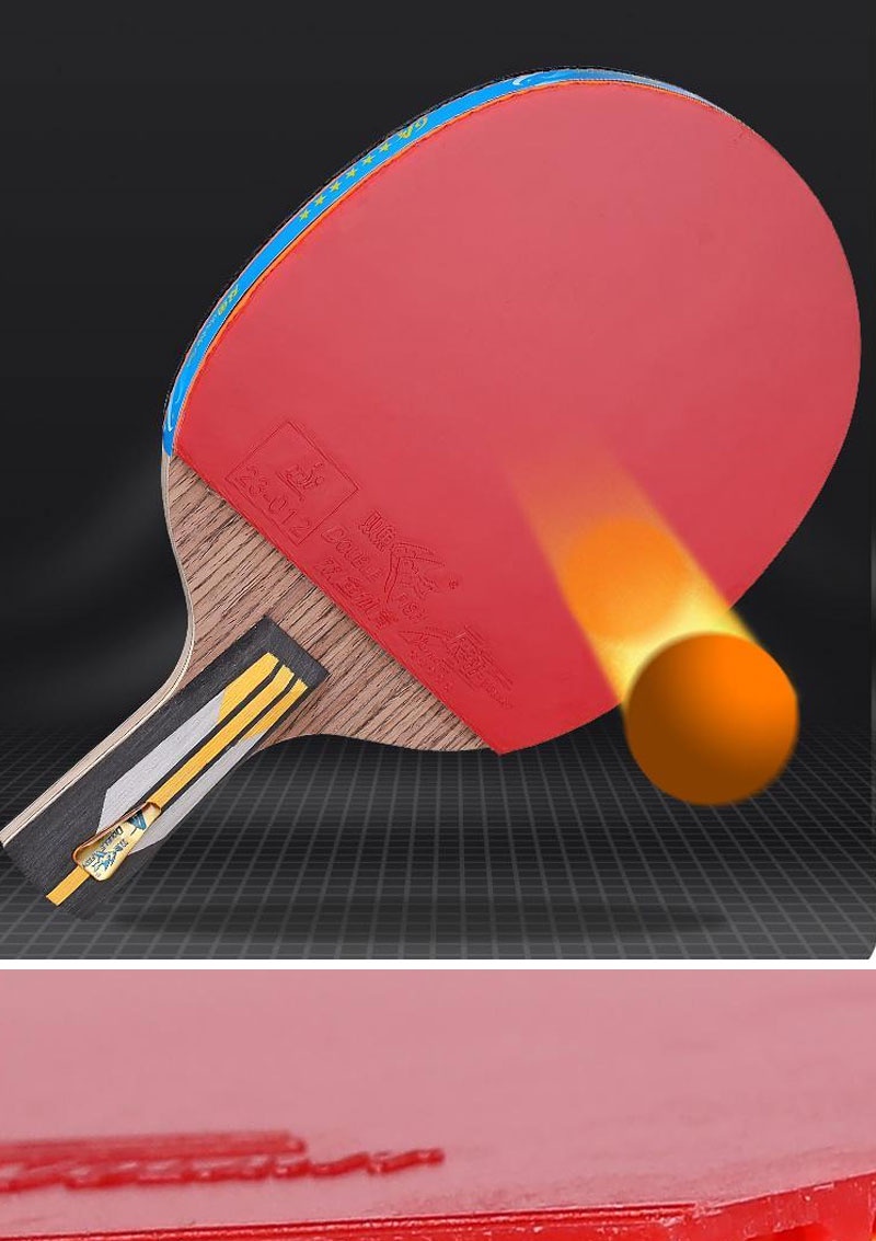Double Fish 5/6 Star Table Tennis Racket 7 Wood Offensive Good Feeling ...
