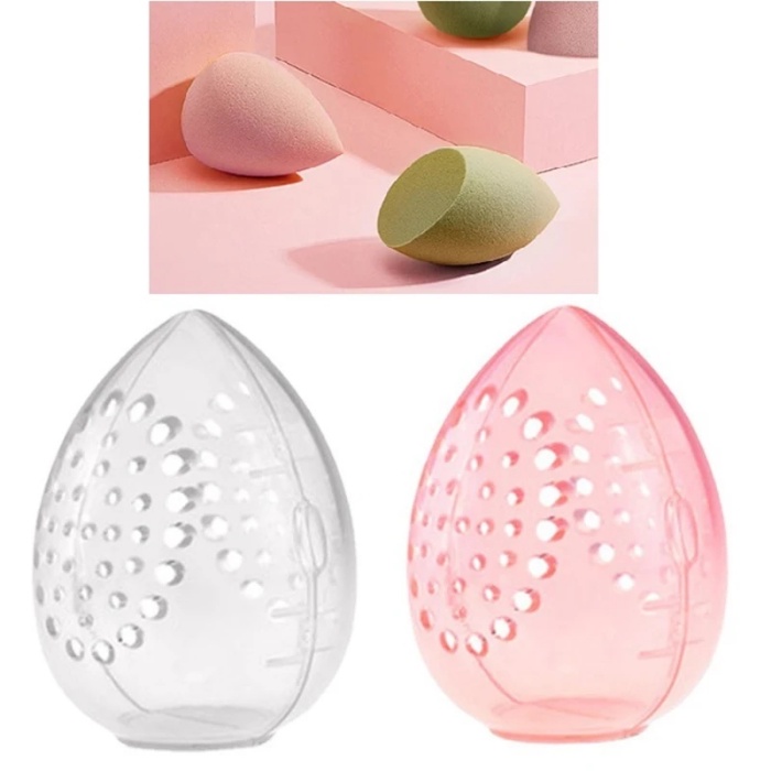 Beauty Egg Sponge Storage Box Cosmetic Powder Puff Holder Breathable ...