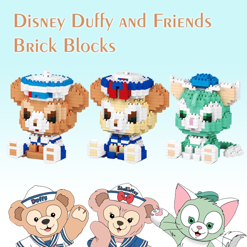 Disney Duffy and Friends Lego Brick Blocks 迪士尼达菲熊和朋友小颗粒积木DIY | Shopee ...