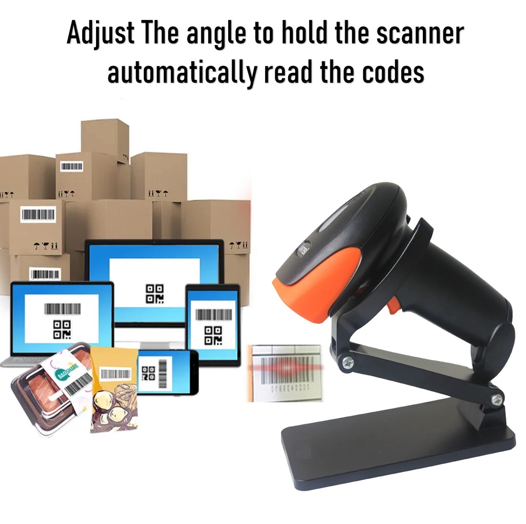 Hands Free Adjustable Height & Angle Barcode Scanner Stand,1D 2D ...