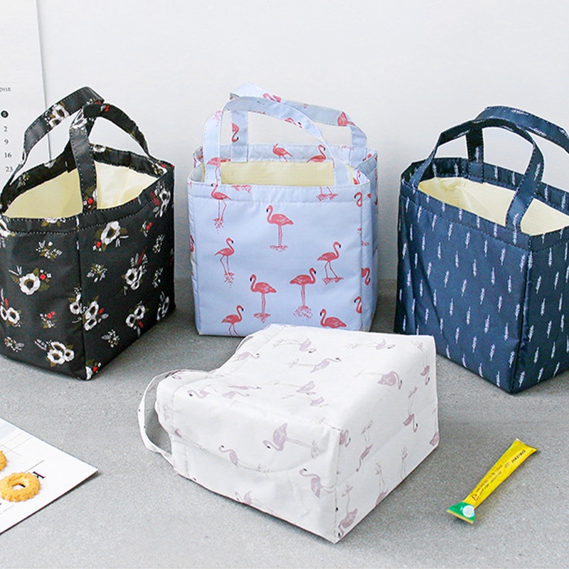 Portable Oxford Cloth Drawstring Lunch Box Bag Heat Thermal Insulated ...