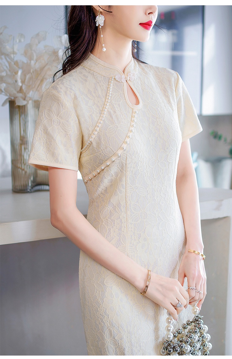 4XL Plus Size Chinese Traditional Improved Cheongsam Summer Short ...