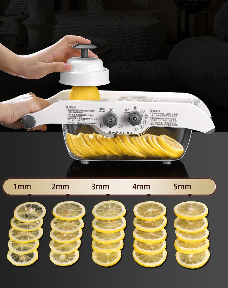 Multi functional Lemon Grater Vegetable Slicer With Basket,Fruit Potato ...