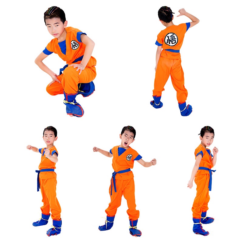 Anime Adult Kids Dragon Ball Z Goku Cosplay Costume Set Party Clothing ...