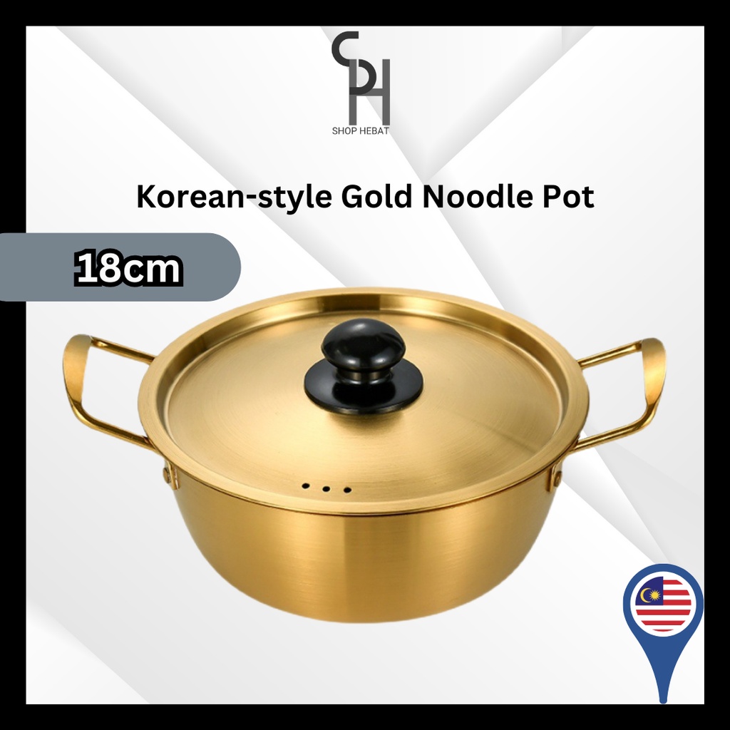 HEBAT👍 Korea Ramen Pot Noodle Golden Periuk masak maggie Pots With ...