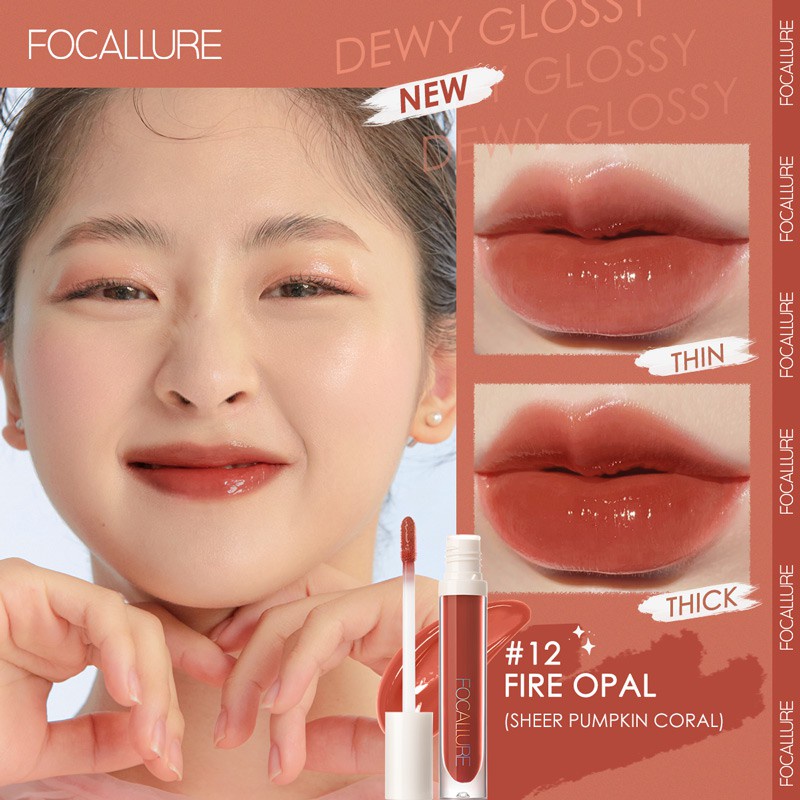FOCALLURE FA153 Plumpmax High Shine Lip Glow Wrinkle Faded Instant Plumpe Non-Sticky Refreshing ...