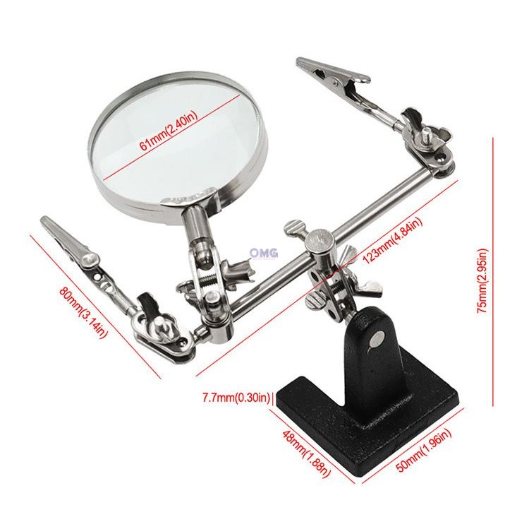 Tool Magnifier with Crocodile Clip (2.5 times magnification) Helping ...