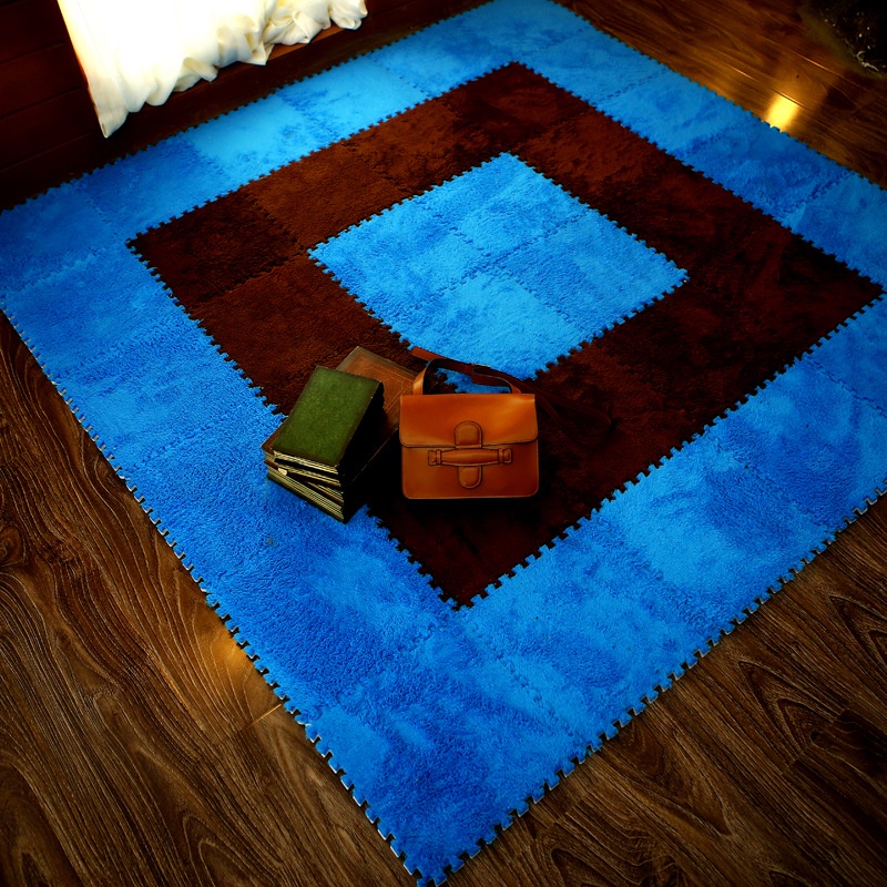Stitching Floor Mats Room Bedroom Full Fleece Crawling Foam Floor Mat ...