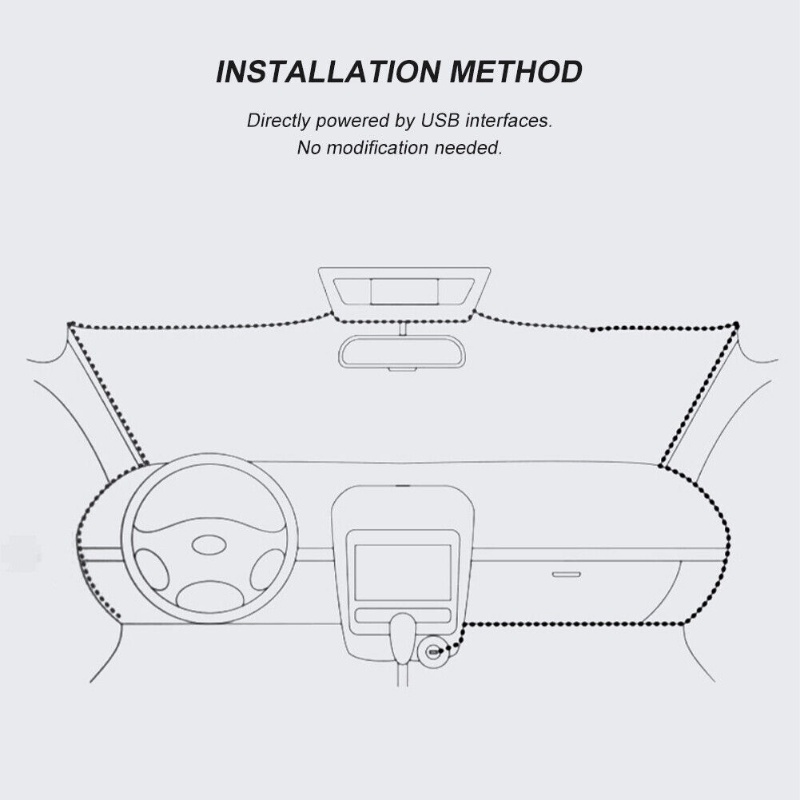 Dual Head Clip Car Fan ForInner Rear View Mirror 360° 12V/24V USB ...
