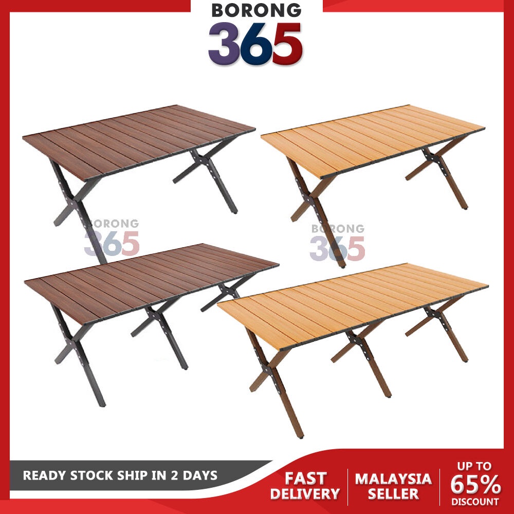 Borong365 Portable Folding Camping Table BBQ Table Meja Lipat Khemah ...