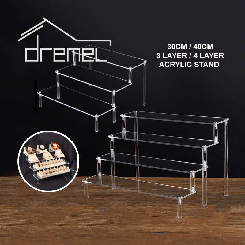 DREMEL 3/4 Layer 30CM/40CM Acrylic Display Stand Mini Doll Storage ...