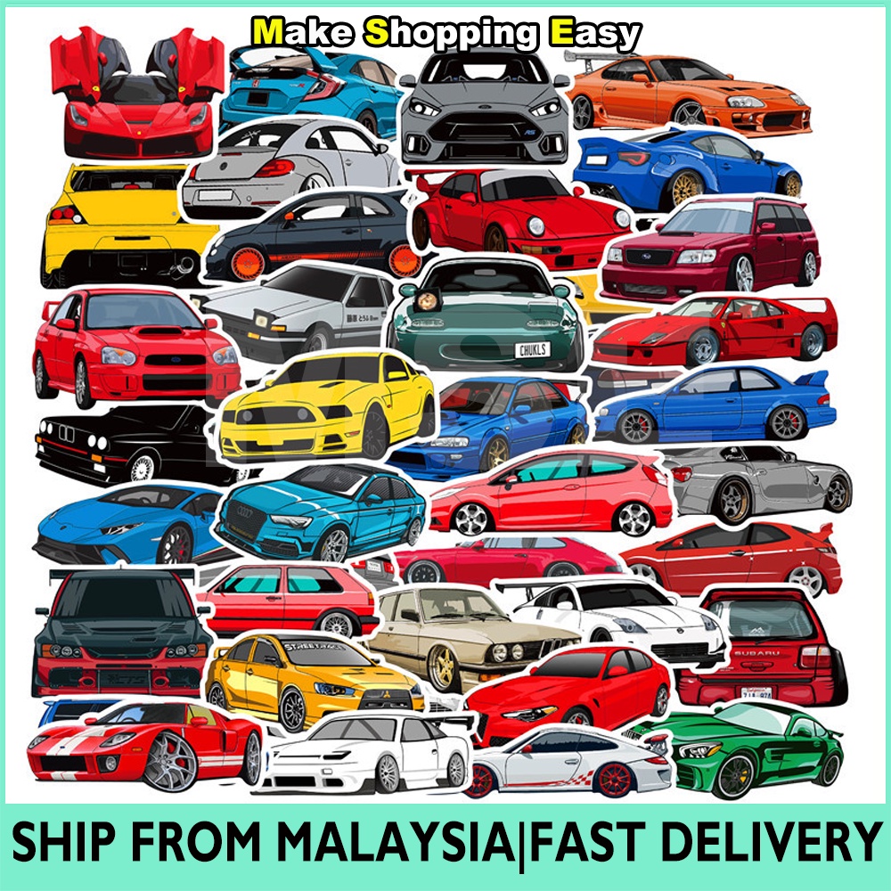 MSE 100pcs Car HellaFlush Stickers Waterproof Skateboard Laptop Luggage ...