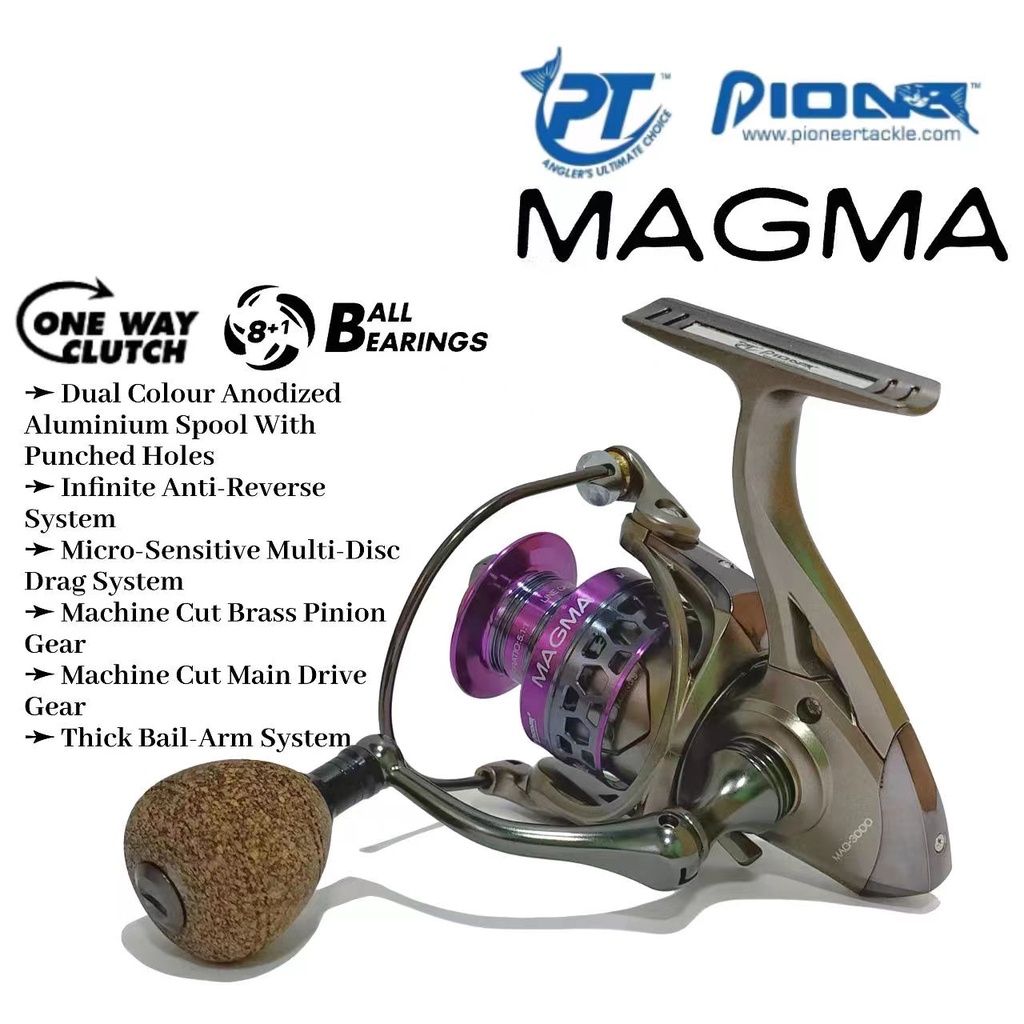 PIONEER MAGMA SPINNING FISHING REEL | Shopee Malaysia