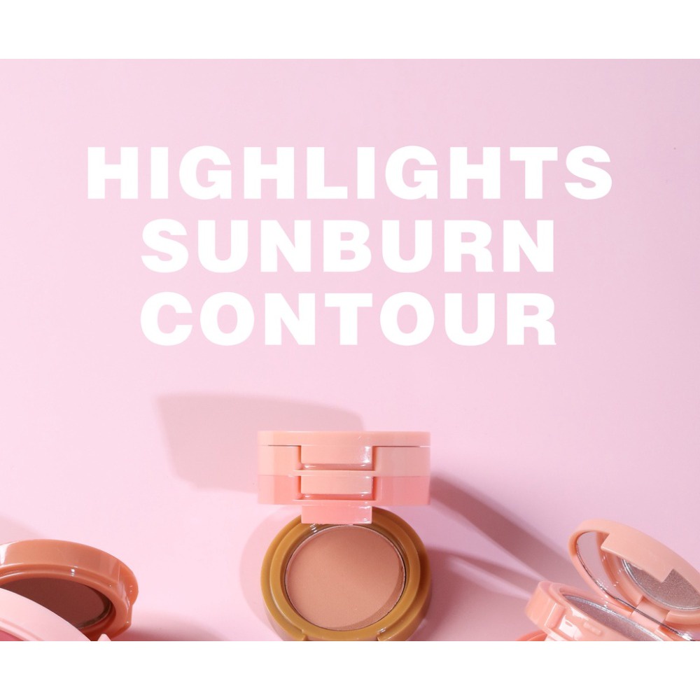 HANDAIYAN Powder Blusher Three Layers 3 In 1 Highlight Decorate Makeup ...
