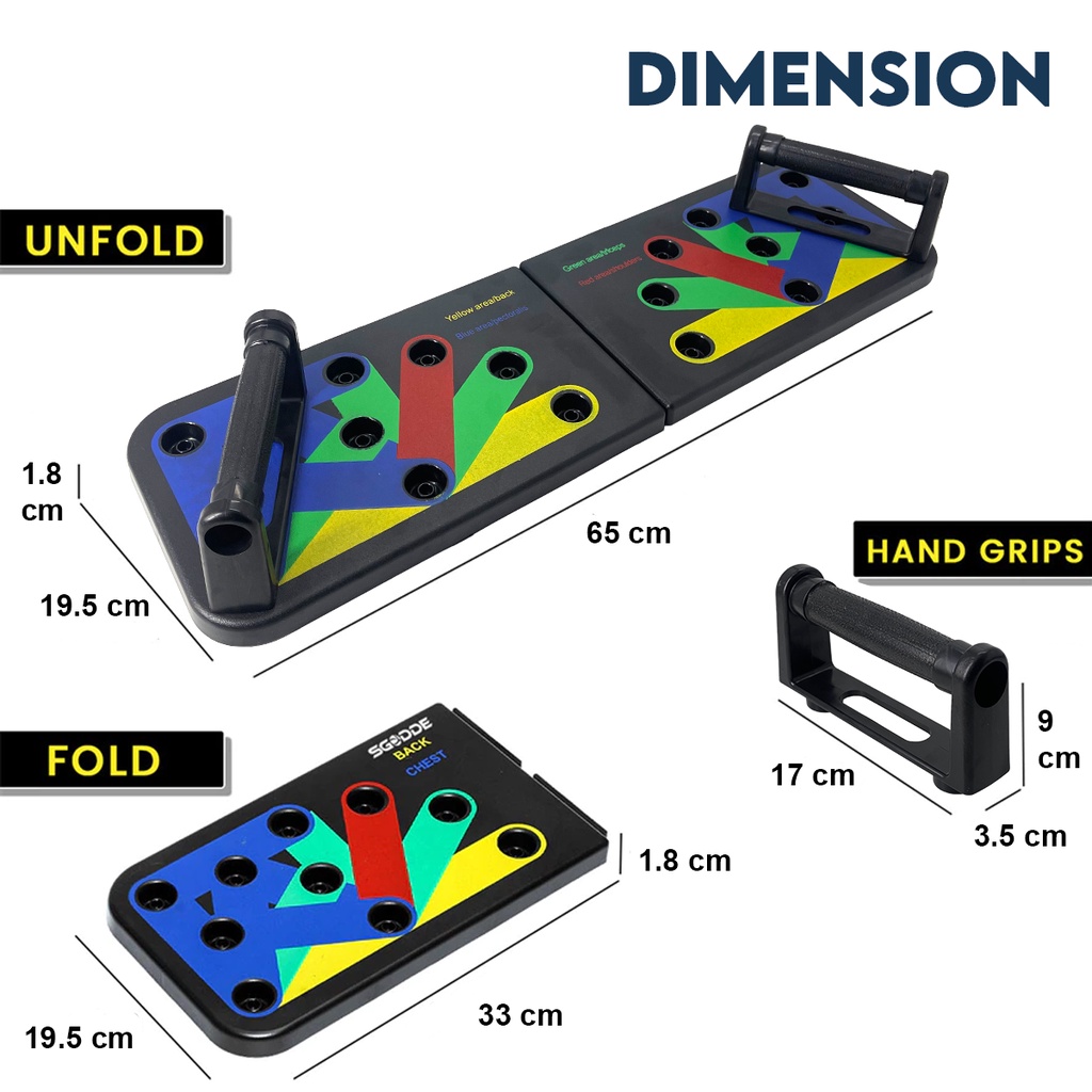 Vigor Fitness Portable Push Up Training Board / Papan Latihan Push Up ...
