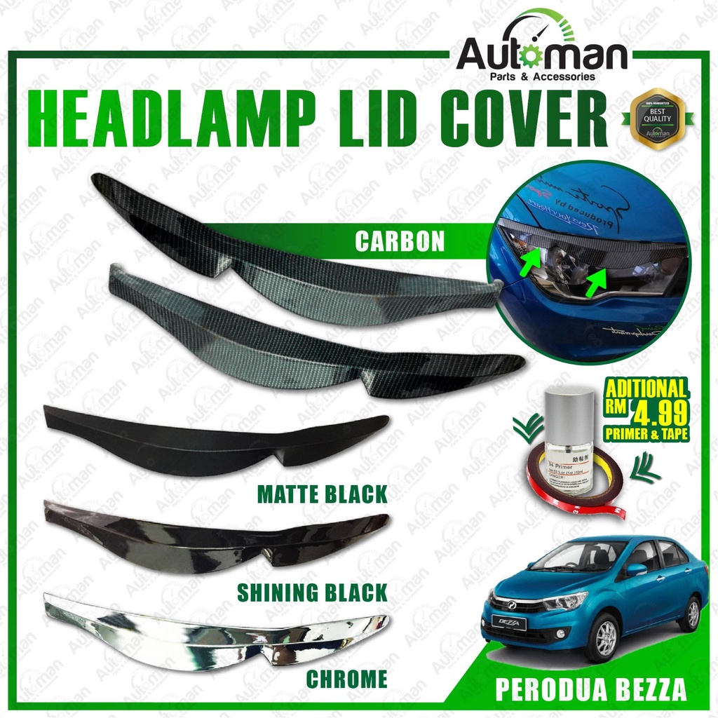 Perodua Bezza 2016 - 2019 Carbon Black Chrome - Eyelid Lip Eye brow ...