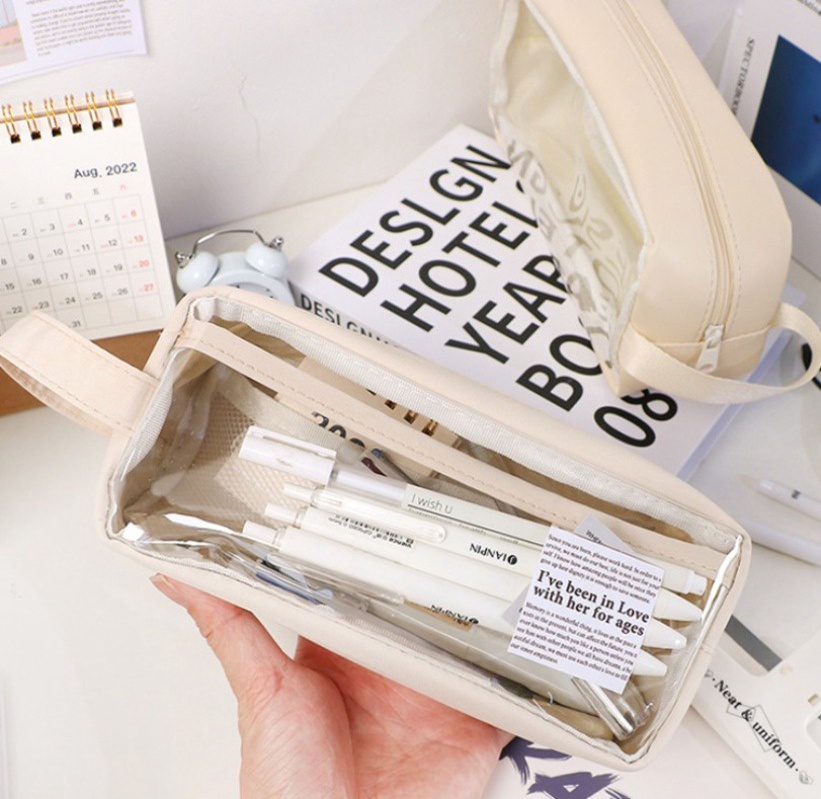 INS Style Transparent Pencil Case | Large Capacity | Waterproof ...