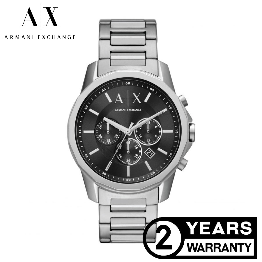 [Official Warranty] Armani Exchange AX1720 Men's Chronograph Silver ...