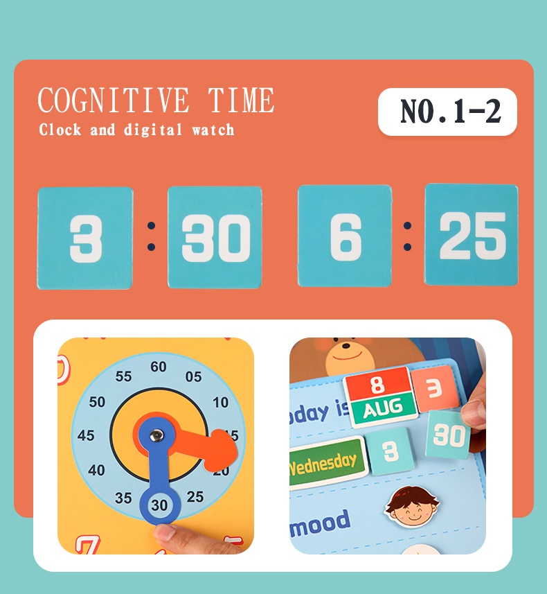 Kids Calendar Time Month Date Day Season Weather Busy Book Learning ...