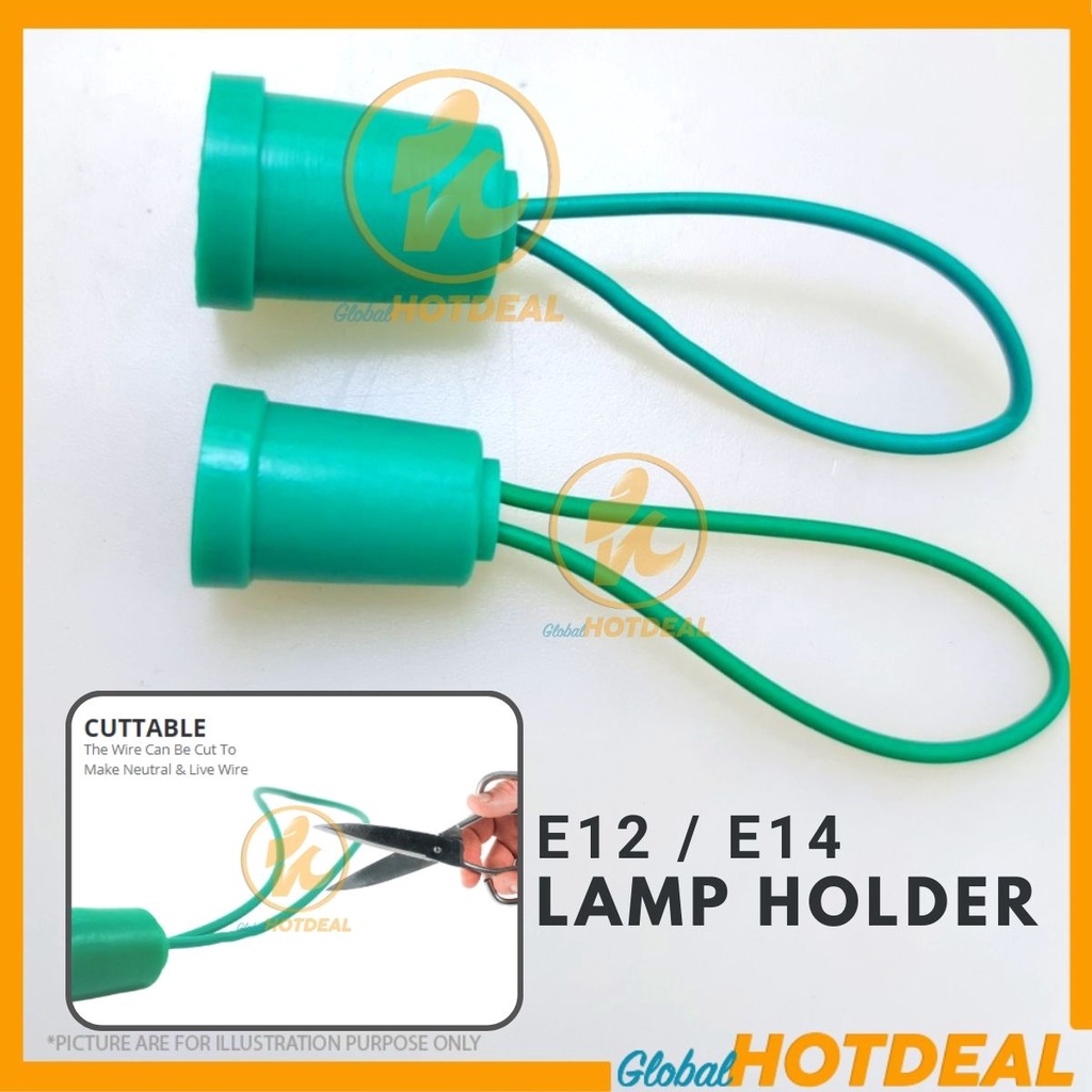 E12 / E14 PVC Lamp Holder Light Bulb Holder For LED / Normal Light Bulb ...