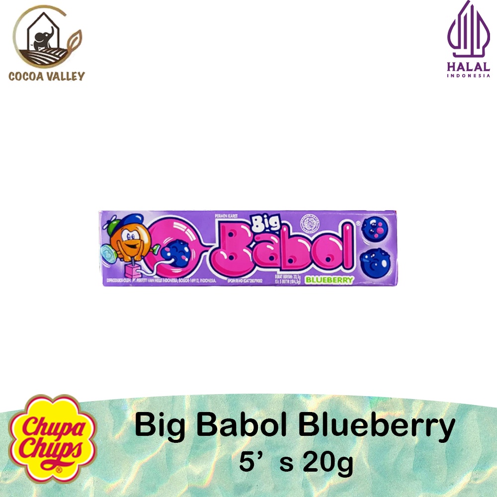 Big Baboi Blueberry Chewing Gum 5's 20g (Made in Indonesia) | Shopee ...