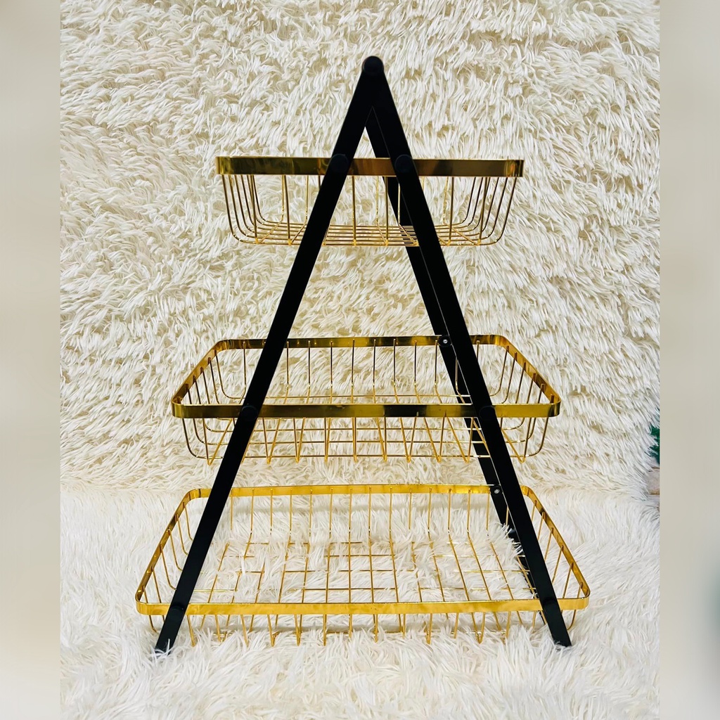 Romantika Metal 2/3 Tier Basket Pyramid Hand carry for campaign Kitchen ...