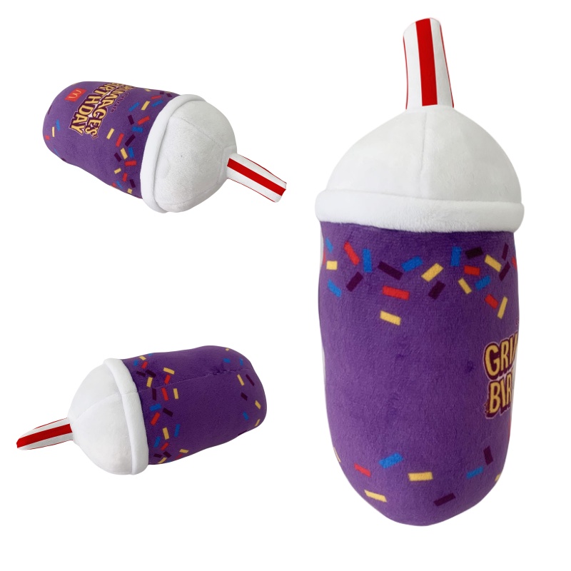 Grimace Yellow Shake Hat Purple Monster Milkshake Plushie For 100g 25cm ...