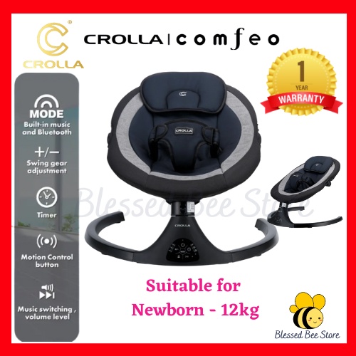 Crolla Comfeo Baby Swing Chair Bouncers with Remote & Bluetooth (1 Year ...