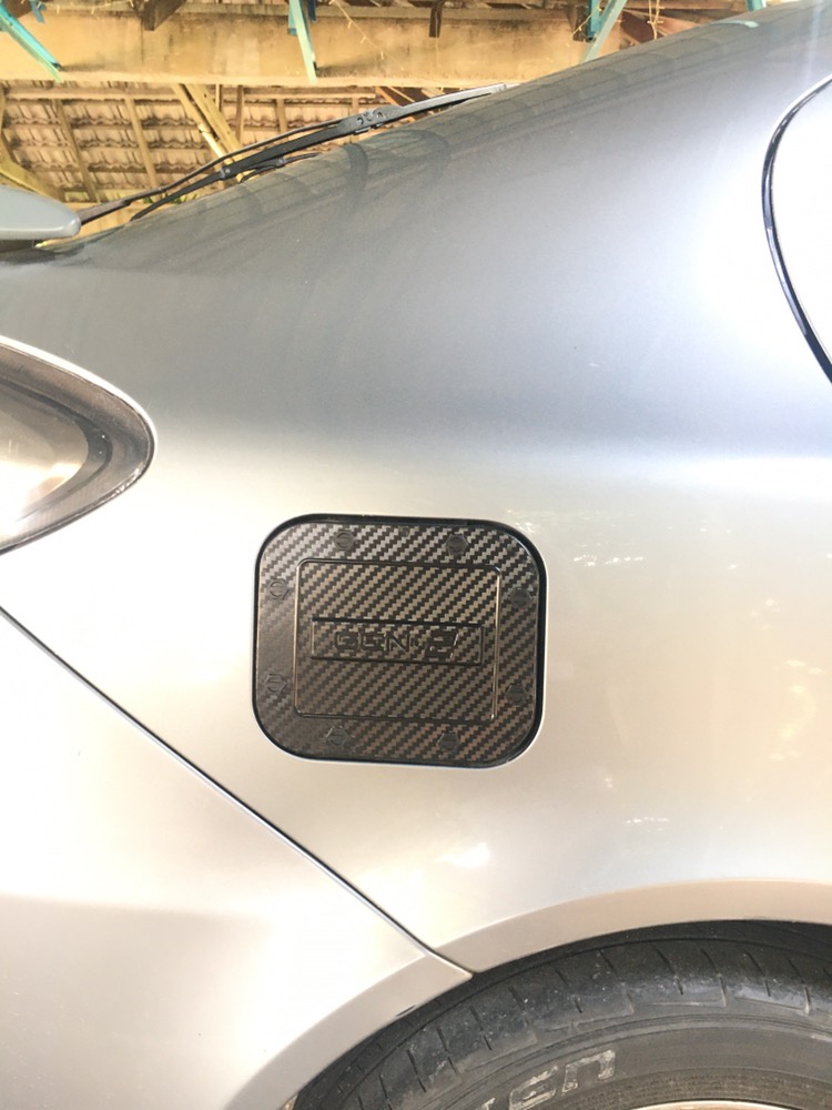 Fuel Tank Cover Fuel Cap Trim Matte Carbon Black Perodua Bezza Myvi ...