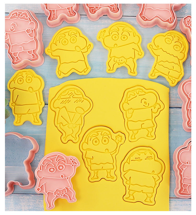 8pcs/Set Crayon Shin-chan Biscuit Mold Cookie Cutter Cartoon 3D ...