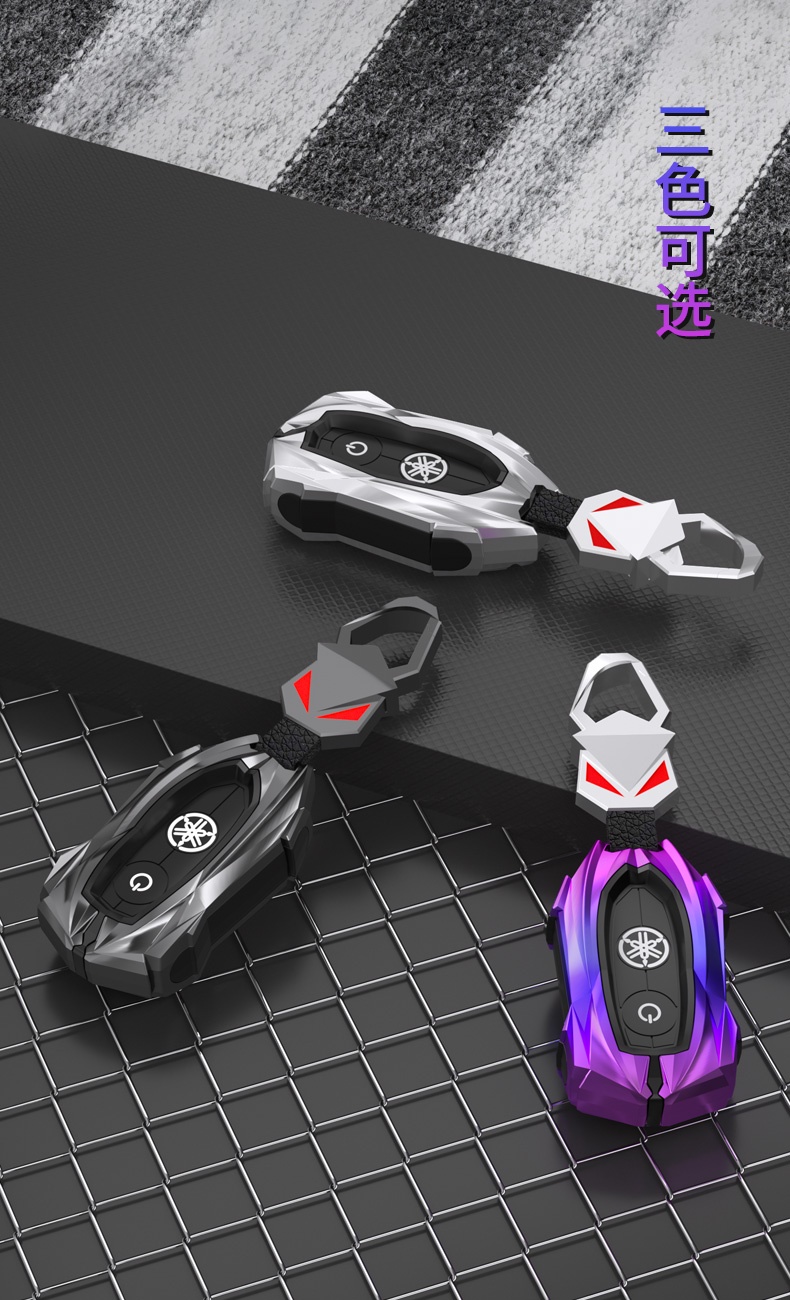 Zinc Alloy+Silica Gel Key Cover Case Holder for YAMAHA Motor Aerox 155 ...