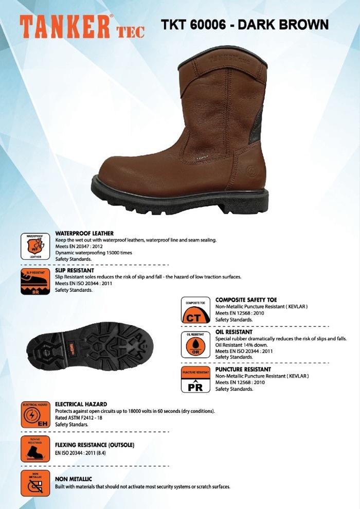 Tanker Tec Premium Leather Lightweight 9” Waterproof Tactical Safety ...