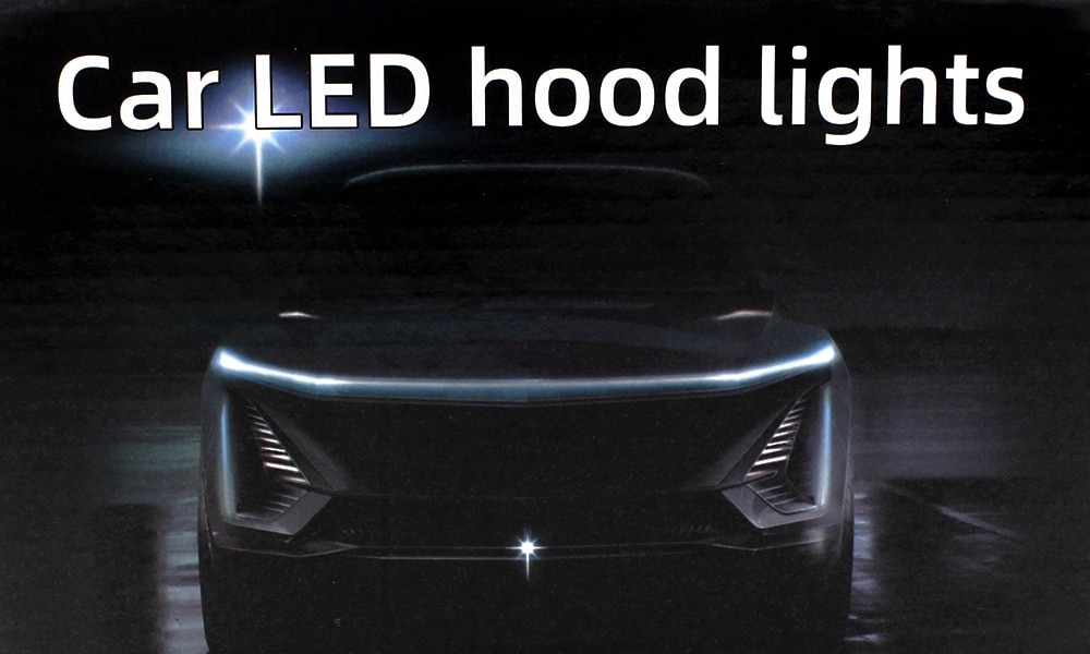 1pc LED Scan Starting Car Hood Decorative Lamp Universal Car Daytime ...