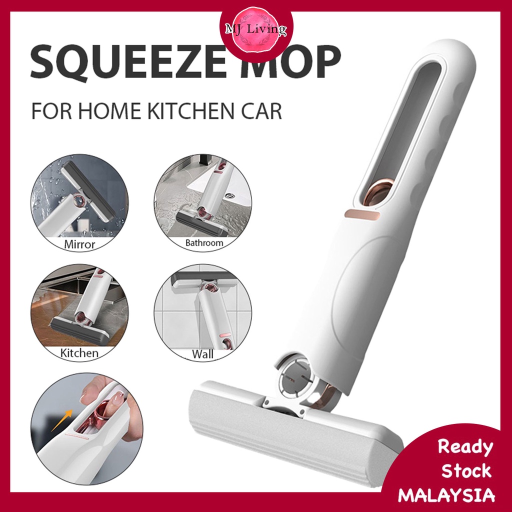 Portable Mini Squeeze Mop Cleaning Mops Glass Furniture Desltop ...