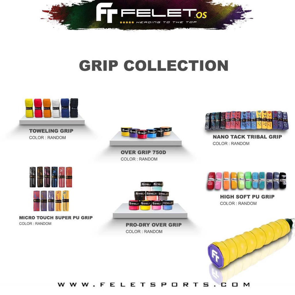 Felet Grip Random Color "ProDryOvergrip-750D-TowelGrip-TribalGrip ...