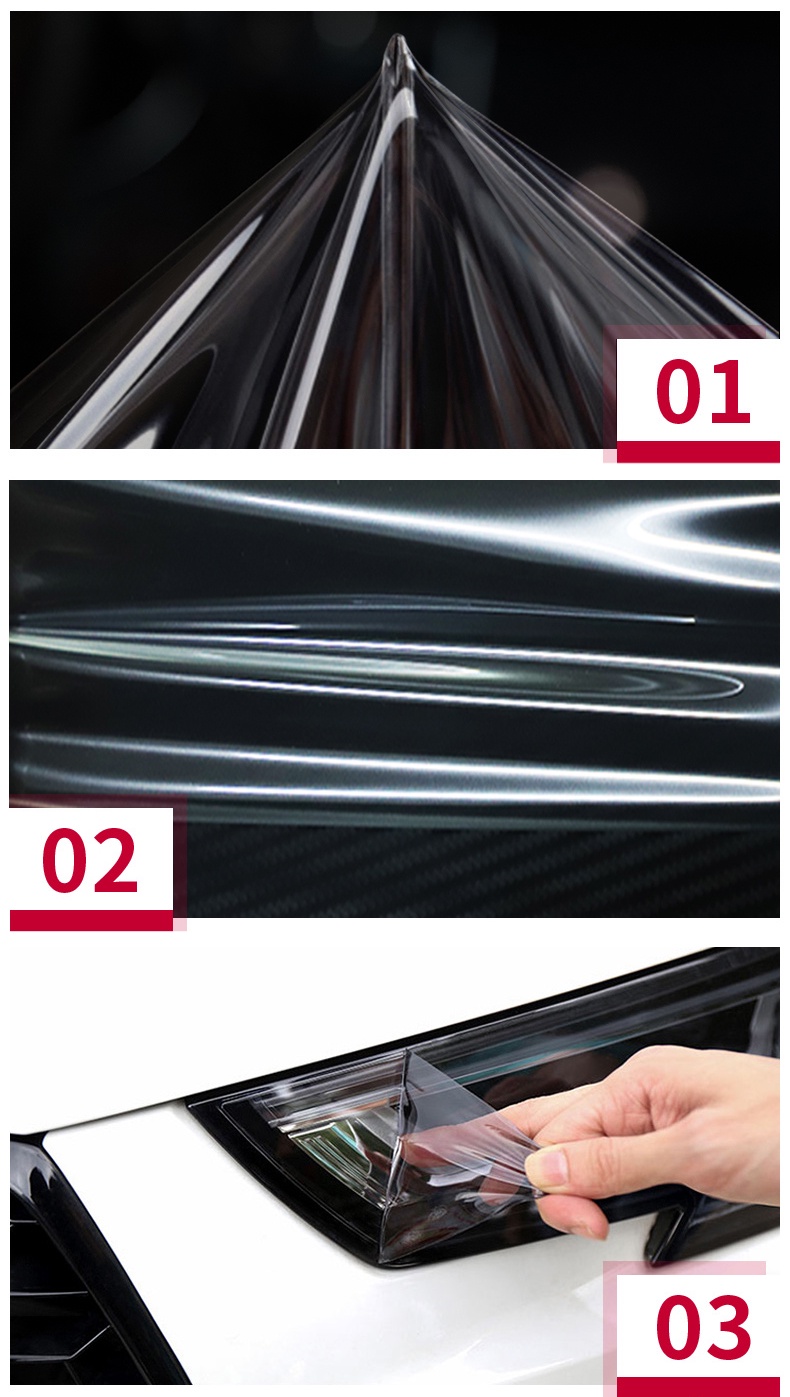 Car Headlight Protective Film Smoke Black TPU Anti-scratch Headlamp HD transparent Sticker For ...