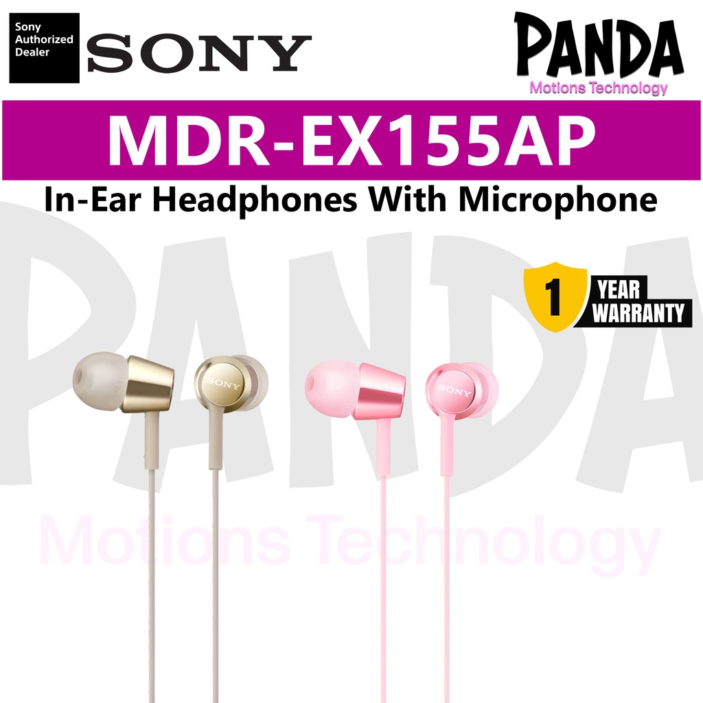 Sony MDR-EX155AP In-Ear Headphones With Mic | Shopee Malaysia