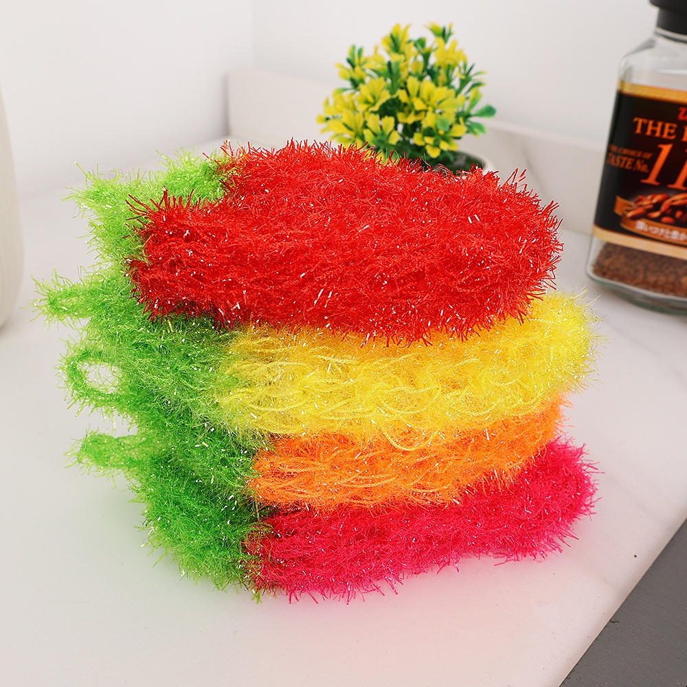 Cute Strawberry Shaped Scouring Pad Dish Scrubber Non-scratch Pot Pan ...