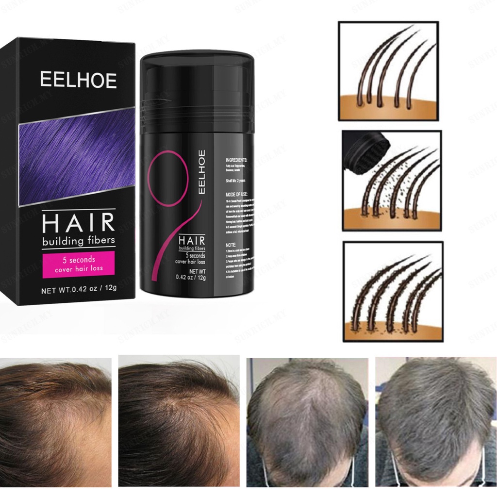 【COD】EELHOE Hair Thickening Hair Building Fiber Powder Hair Thickening ...