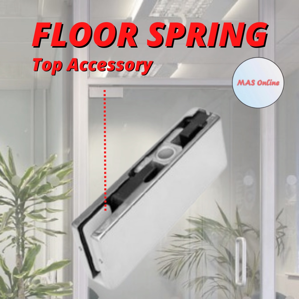 VSP V20 Glass Door Top Patch Fitting / ats pintu kaca tempered engsel lantai/ Floor Spring Set ...