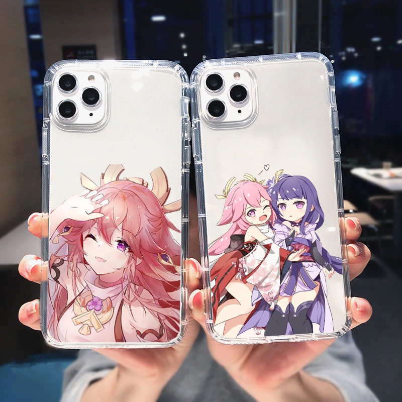 Yae Miko Genshin Impact Phone Case For Iphone 11 13 14 Pro Max 12 Xs X Xr 6 8 7plus Se2 Cartoon ...