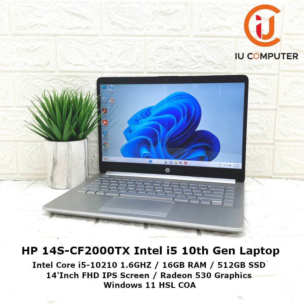 HP LAPTOP 14S-CF2000TX INTEL CORE I5-10210U 16GB RAM 512GB SSD RADEON ...