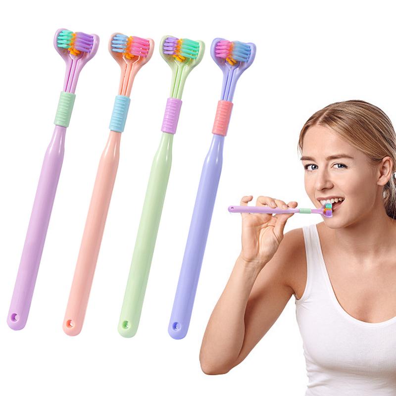 Creative Three-Sided Soft Bristle Toothbrush with Anti-skid Handle ...